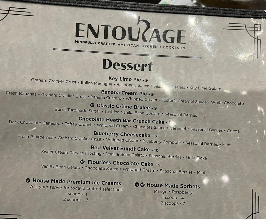 Entourage Naperville Restaurant Menu – Explore a Diverse Menu in Naperville